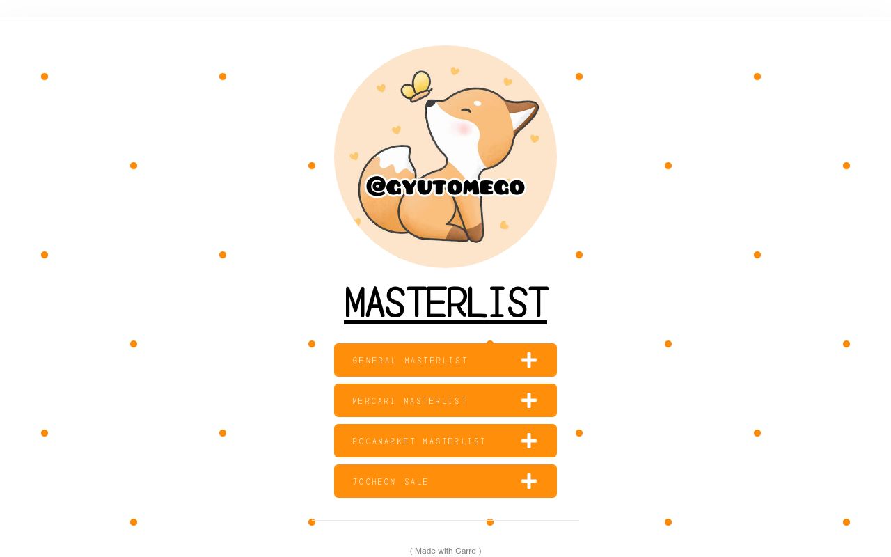 gyutomego masterlist